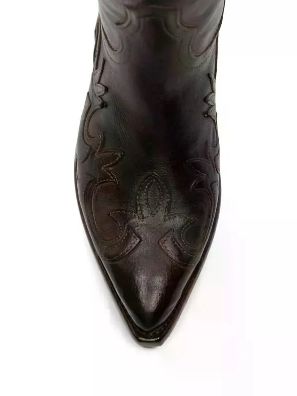 ERALDO Embroidered Leather Boots