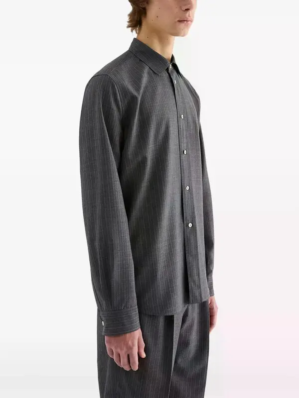 JIL SANDER Pinstripe-pattern Wool Shirt