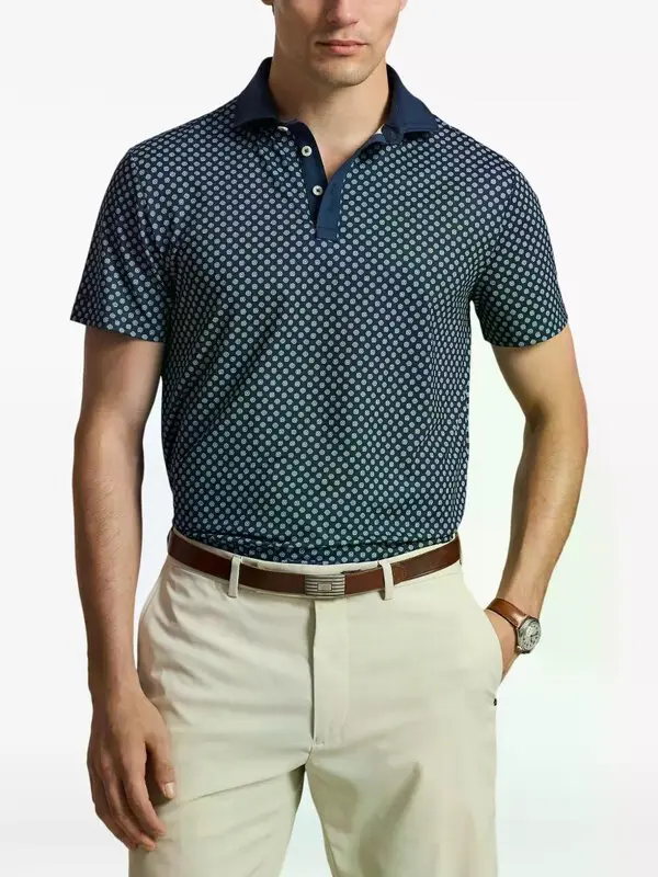 Rlx Ralph Lauren Geometric-print Polo Shirt