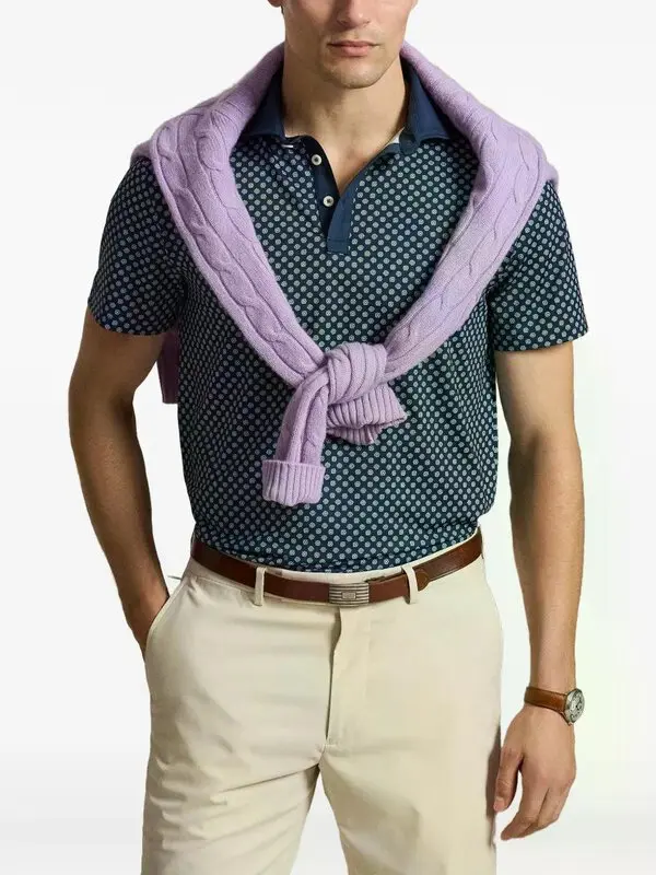 Rlx Ralph Lauren Geometric-print Polo Shirt