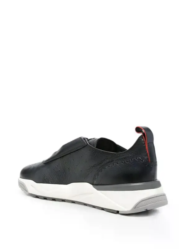 Santoni Perforated Panelled Sneakers