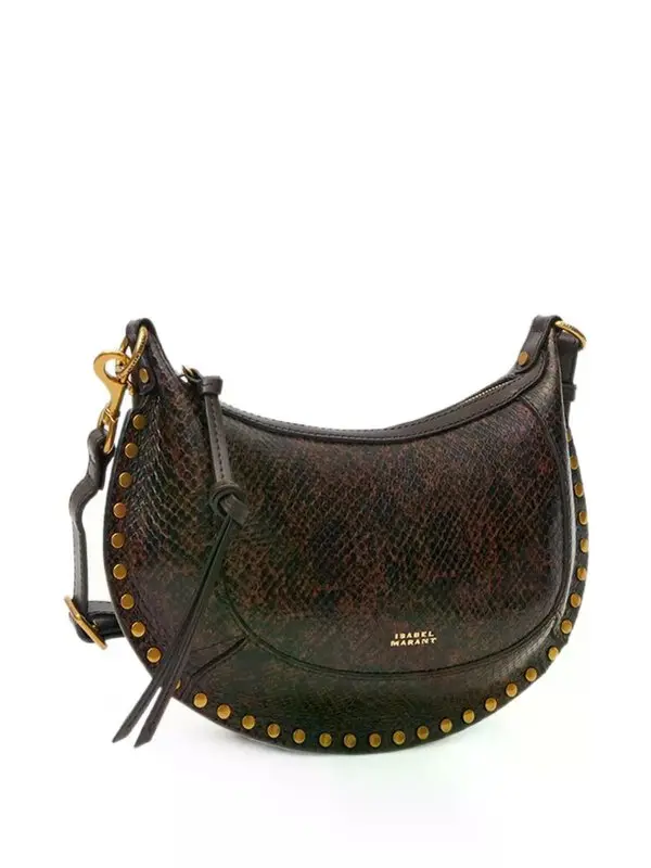 Isabel Marant Étoile Oskan Moon Python-effect Leather Shoulder Bag - Brown