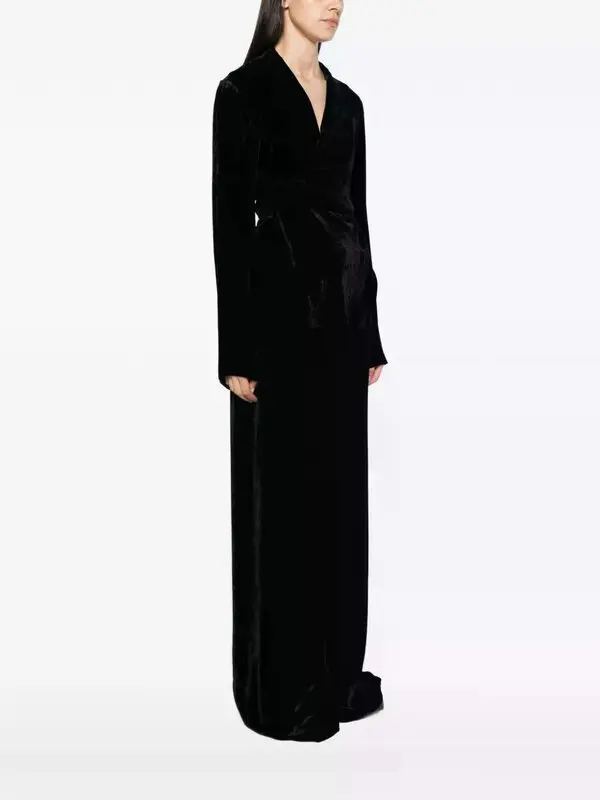 Rick Owens Velvet Wraparound Blouse