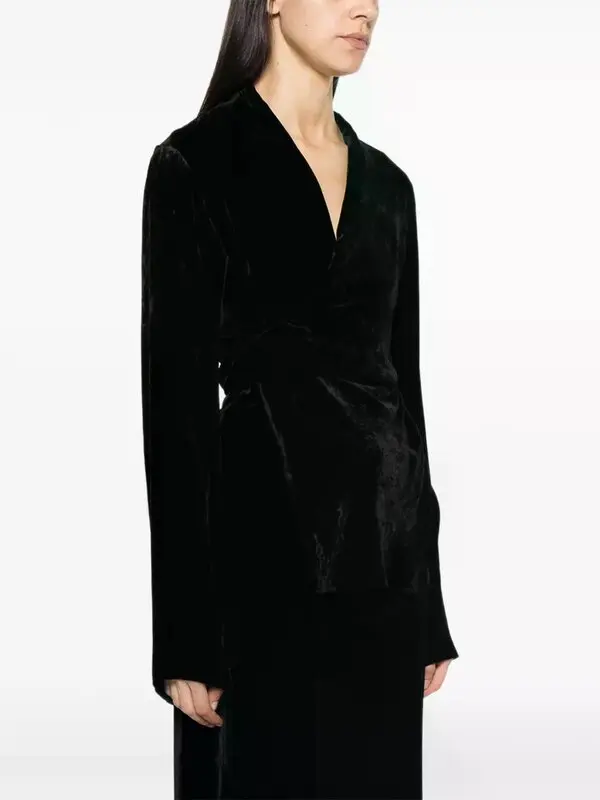 Rick Owens Velvet Wrap Blouse