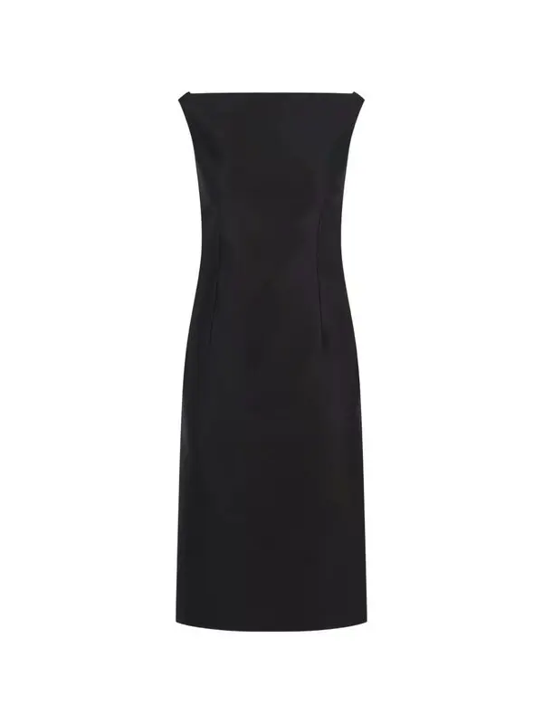 Balenciaga Off-shoulder Midi Dress - Black