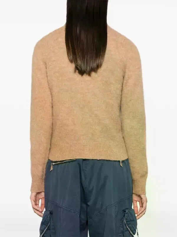 GANNI Graphic Intarsia Crew Neck Sweater