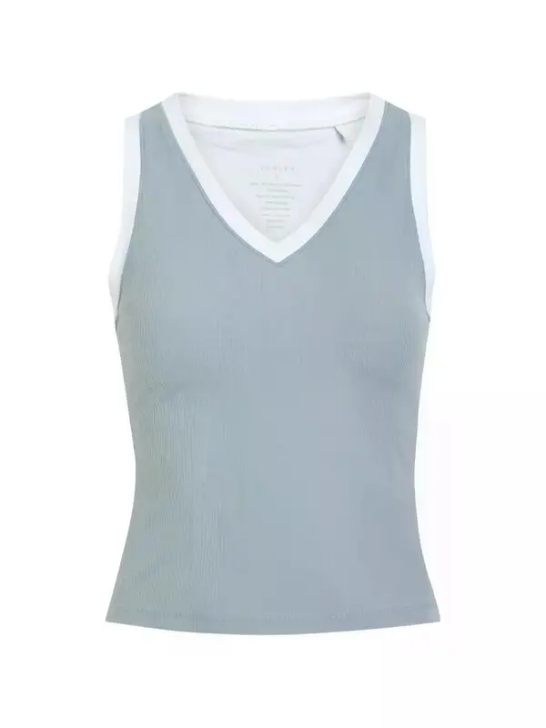Varley Chia Ribbed-knit V-neck Tank Top - Blue