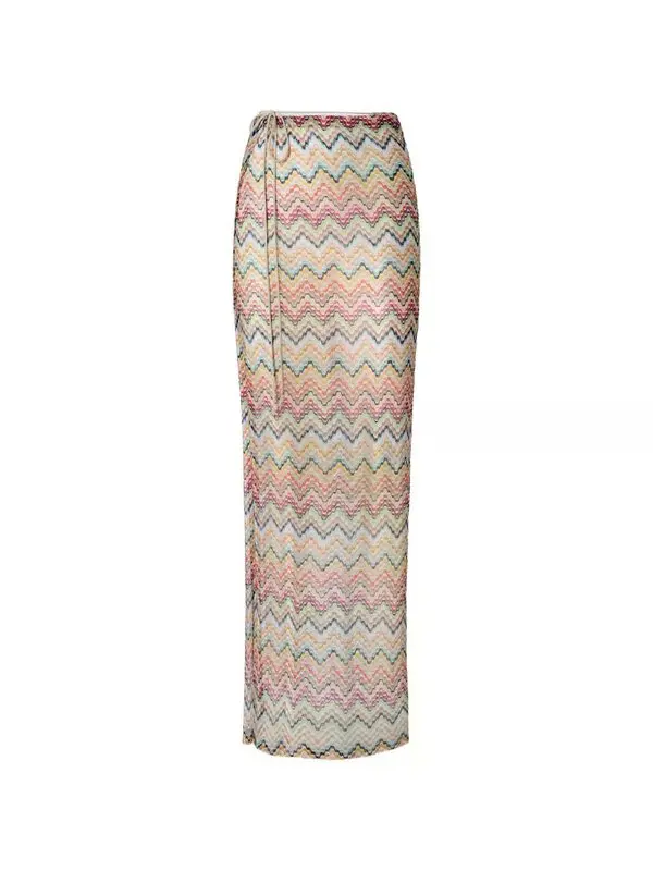 Missoni Long Pareo Skirt With Print - Neutrals