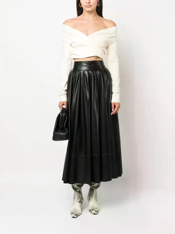 Philosophy Di Lorenzo Serafini Off-shoulder Cropped Top
