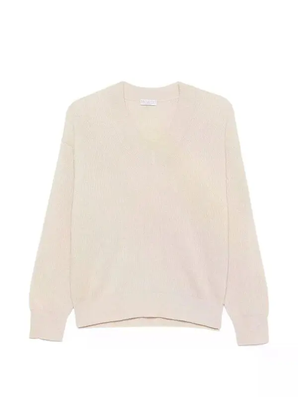 Brunello Cucinelli V-neck Sweater - Neutrals