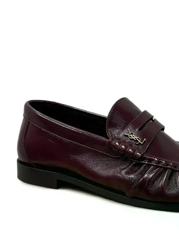 Saint Laurent Le Loafer Supple In Smooth Leather Shoes - Red