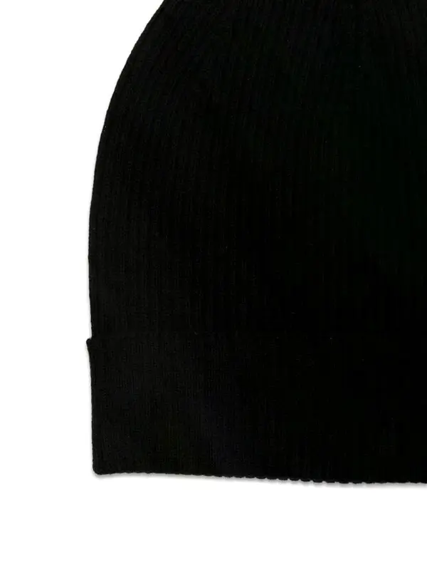 Rick Owens Ribbed Knit Beanie Hat