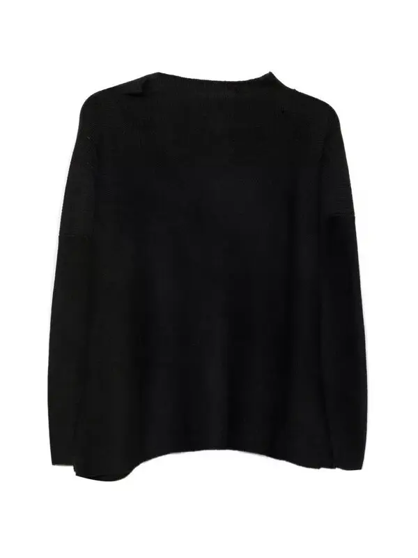 DANIELA GREGIS Fine-knit Drop-shoulder Knit - Black