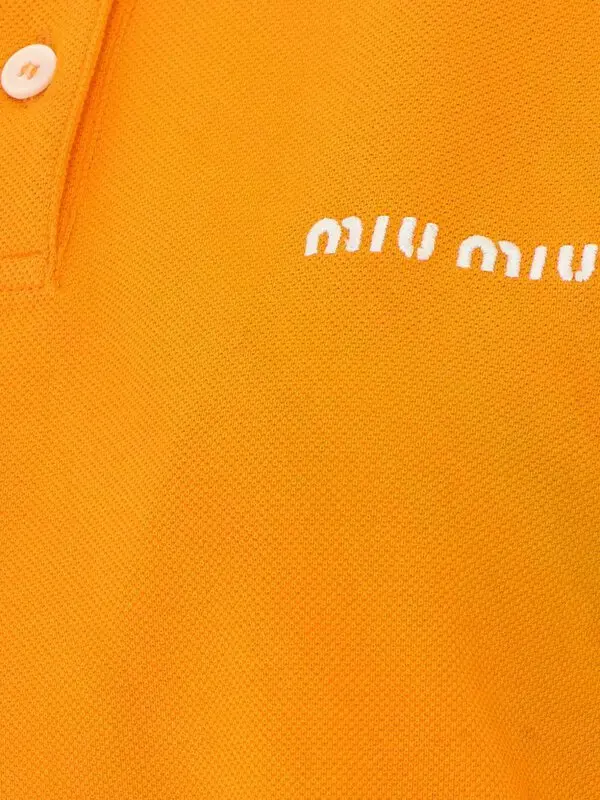 Miu Miu Embroidered-logo Polo Shirt