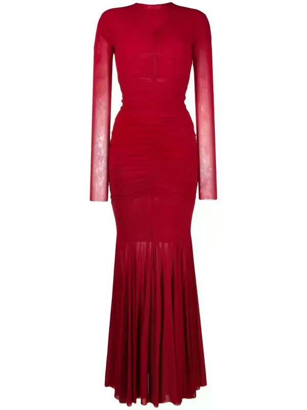 Philosophy Di Lorenzo Serafini Cut-out Ruched Maxi Dress - Red