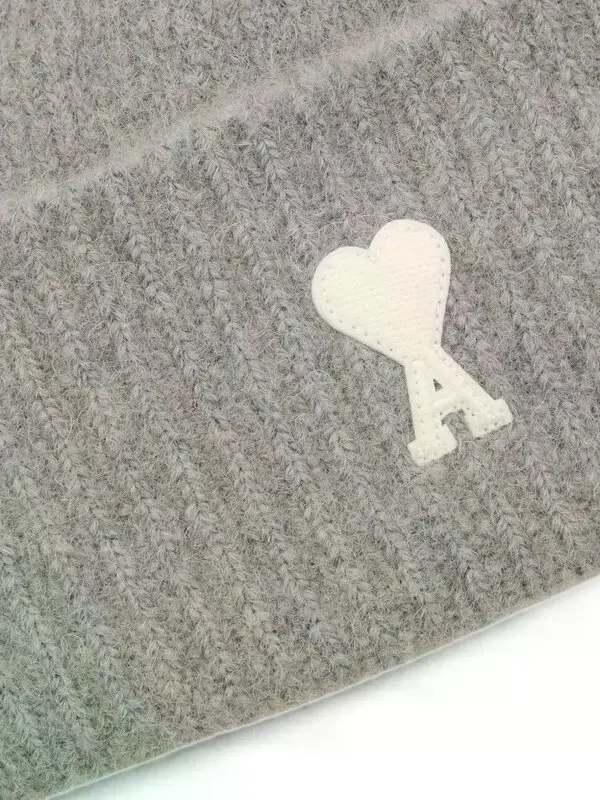 AMI Paris Alpaca Beanie With De Coeur