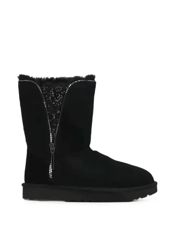 UGG Classic Zip Sequin-embellished Boots - Black