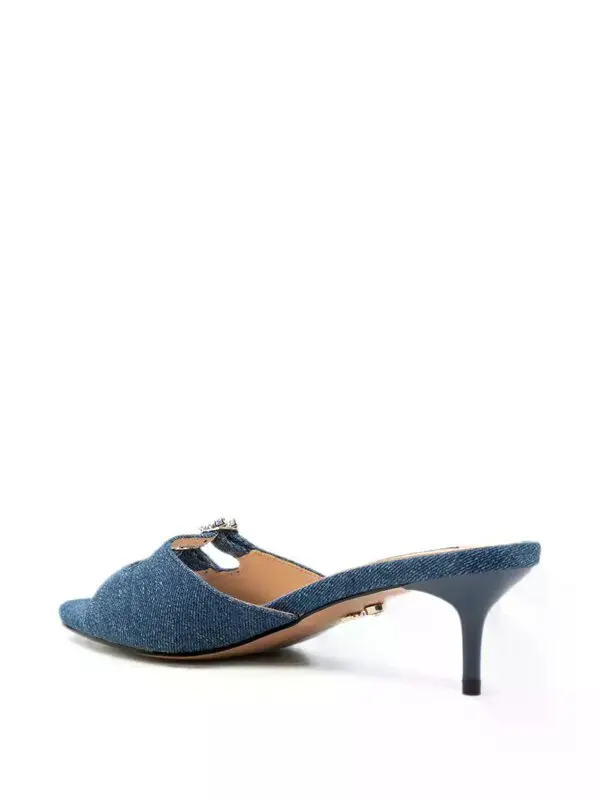 TWENTY FOURHAITCH Sabaudia Crystal-embellished Denim Sandals