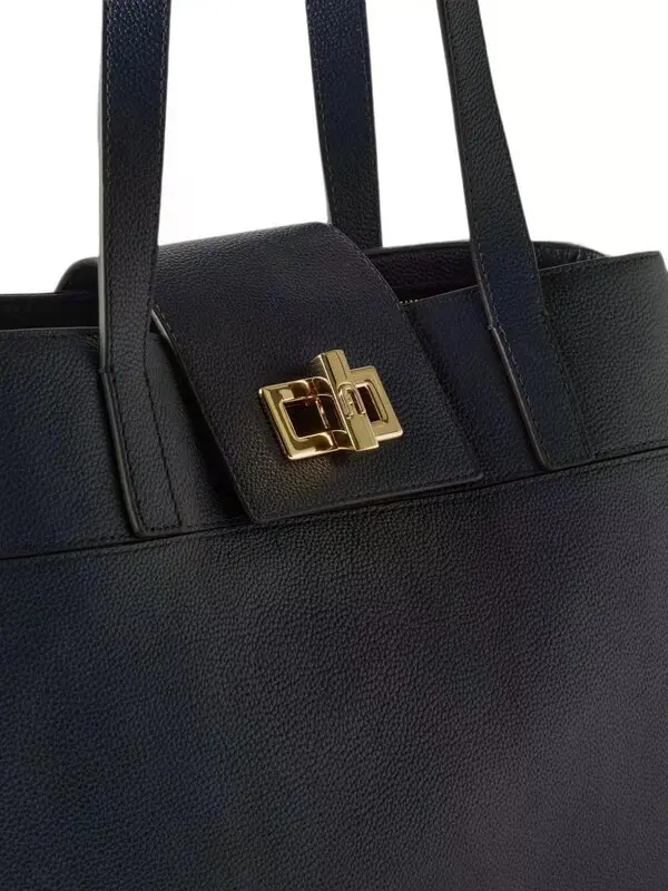 Furla Large Grained-leather Tote Bag - Blue