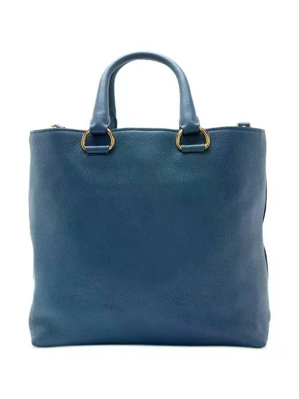 Prada Vitello Phenix Tote Bag - Blue