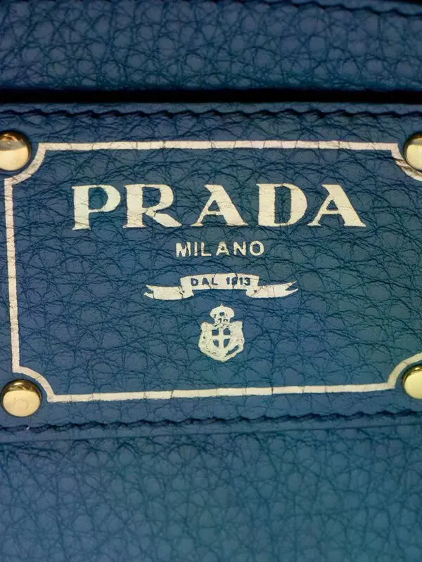 Prada Vitello Phenix Tote Bag - Blue