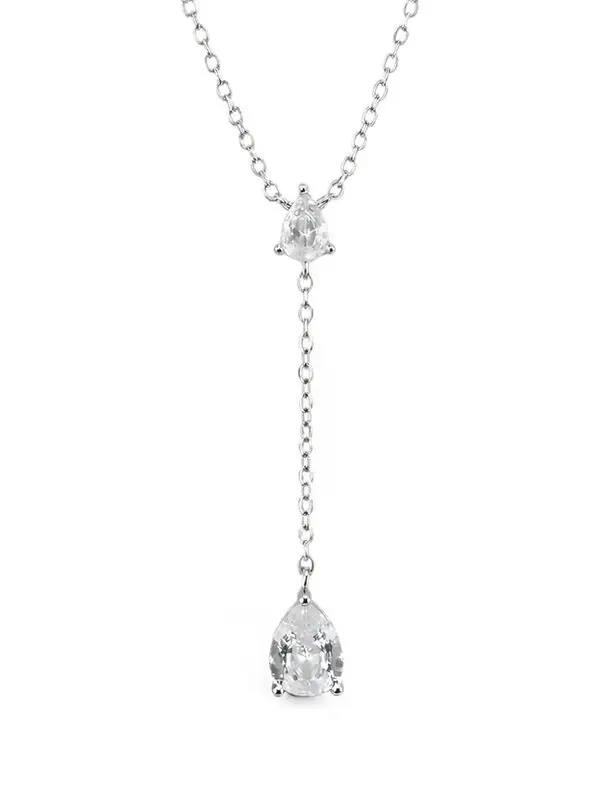 VELORA VIE Tears Of Aphrodite Y-chain Necklace - Silver