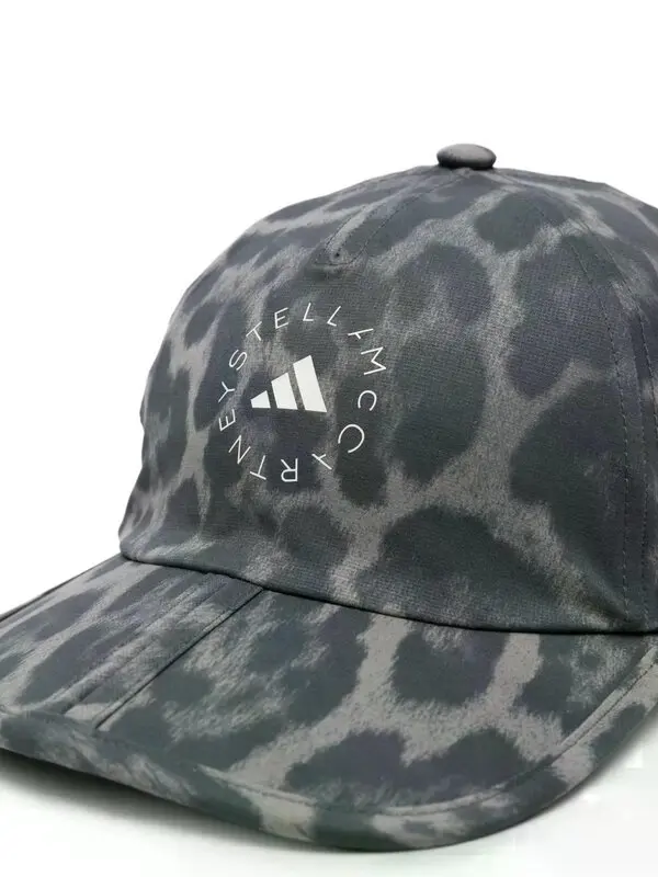 Adidas Leopard-pattern Logo-print Baseball Cap