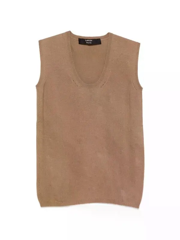 LANVIN 2004 Pointelle-knit Vest
