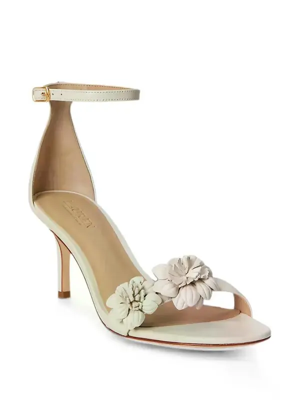 Ralph Lauren Allie Floral-appliqué Sandals - Neutrals