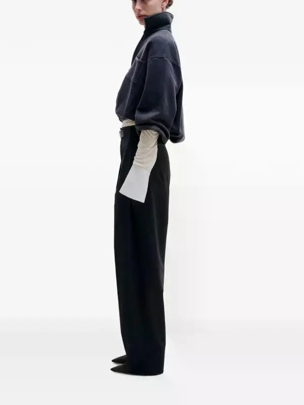 DARKPARK Belted Pleated Trousers - Black