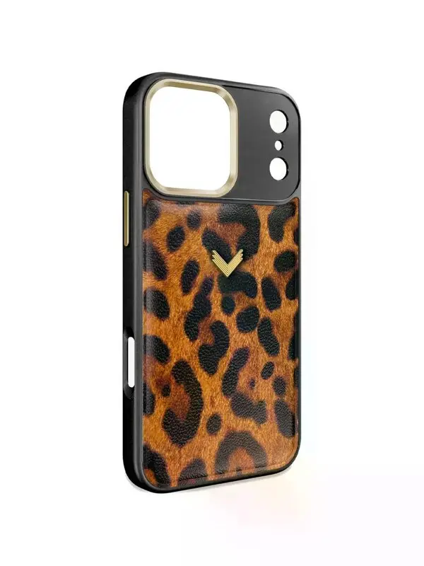 VELANTE Leopard-print Leather Iphone Pro Max Case