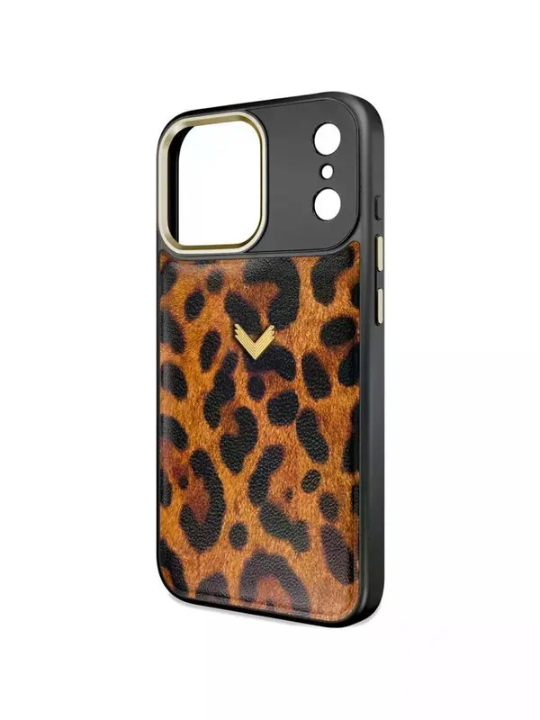 VELANTE Leopard-print Leather Iphone Pro Max Case