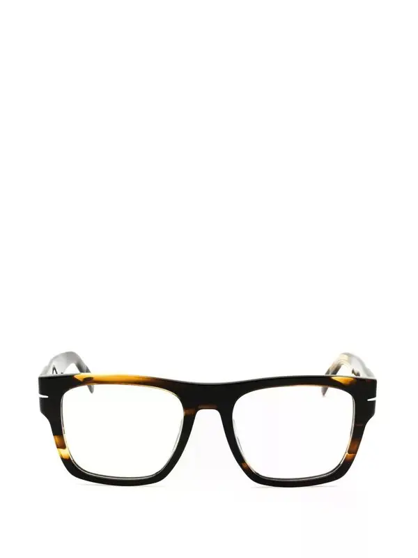 DB EYEWEAR BY DAVID BECKHAM Square Frame Eyeglasses - Brown