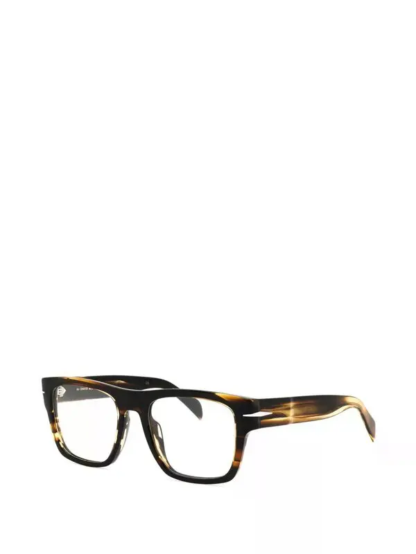 DB EYEWEAR BY DAVID BECKHAM Square Frame Eyeglasses - Brown