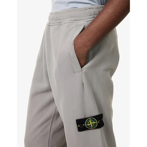 Stone Island Logo-patch Tapered Cotton Jogging Bottoms