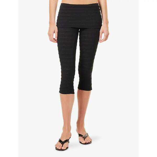 PEACHY DEN Cindy Stretch-woven Capri Trousers