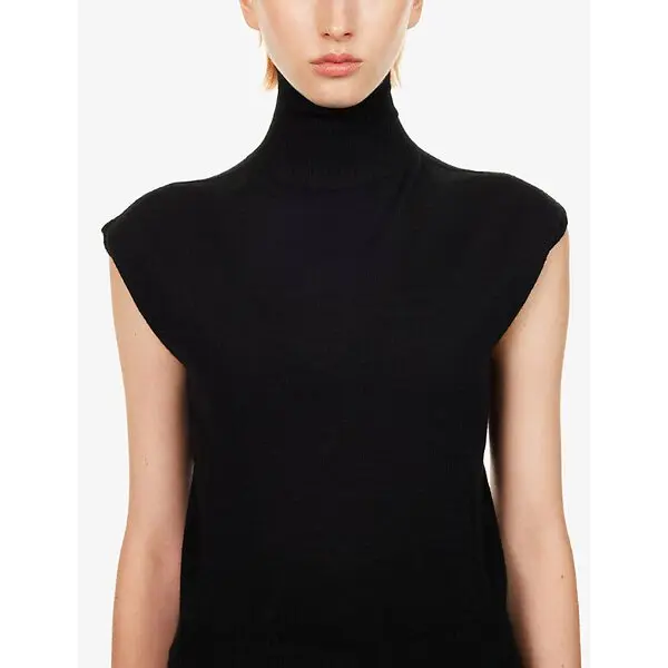 Rick Owens Sleeveless Turtle-neck Cashmere Jumper