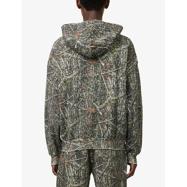 GODMADE Rhinestone Cotton Hoodie