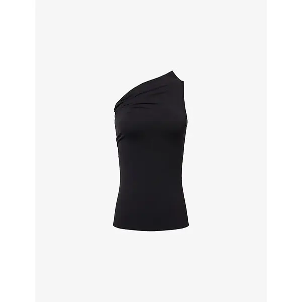 Rick Owens Athena Asymmetric Stretch-jersey Tank Top - Black