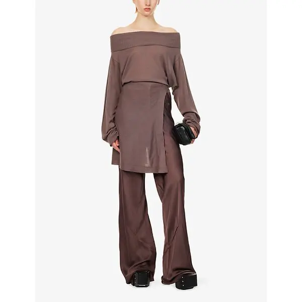 Rick Owens Scarf Long-sleeve Wool Jumper