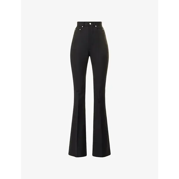 Rick Owens Bolan Flared-leg Wool-blend Trousers - Black