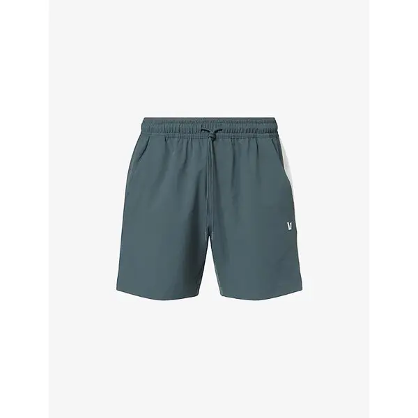 Vuori Crosscourt Pro Logo-print Woven Shorts - Hemlock