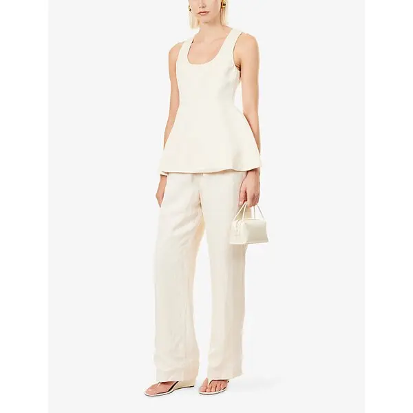 Oddmuse Drawstring Wide-leg Woven Trousers
