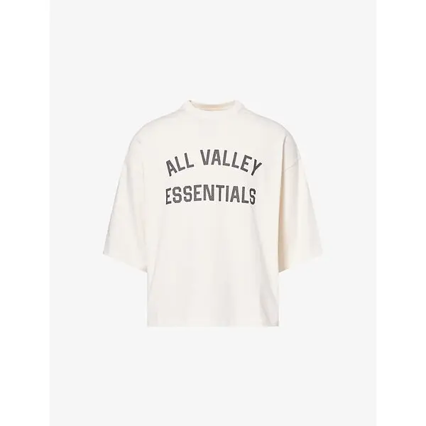 Fear Of God Merch Text-print Relaxed Cotton-jersey T-shirt - Ivory