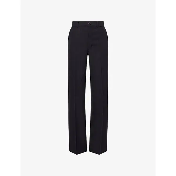 Rick Owens Wide-leg Work Wool Trousers - Black