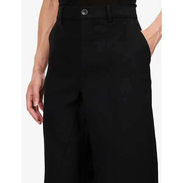 Rick Owens Wide-leg Work Wool Trousers