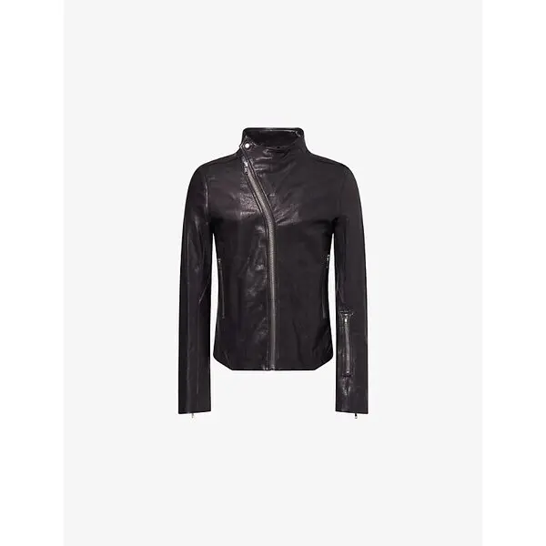 Rick Owens Release Zip-pocket Leather Jacket
