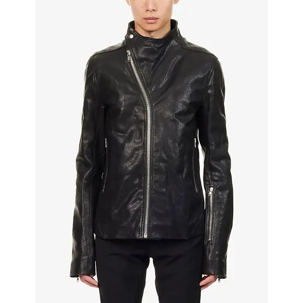 Rick Owens Release Zip-pocket Leather Jacket