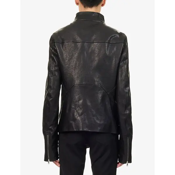 Rick Owens Release Zip-pocket Leather Jacket