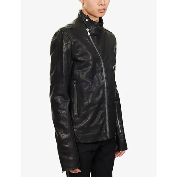 Rick Owens Release Zip-pocket Leather Jacket